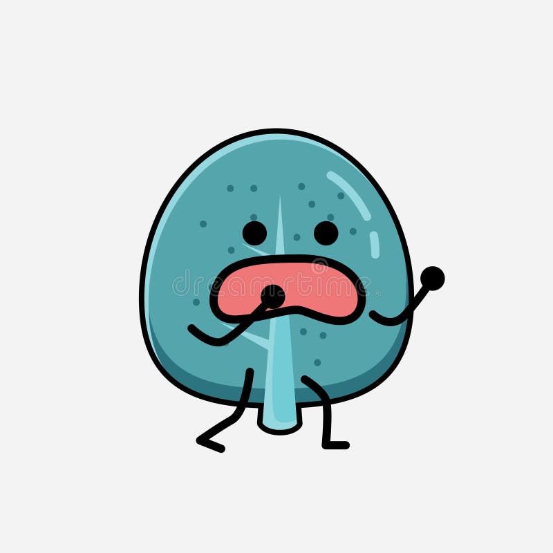 Cute Blue Tree Mascot Vector Character in Flat Design Style Stock ...