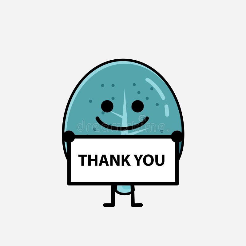 Cute Blue Tree Mascot Vector Character in Flat Design Style Stock ...