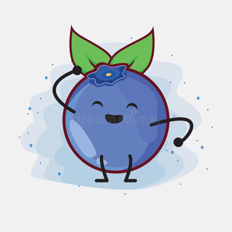 Cute Blueberry Vector Character Illustration Stock Vector ...