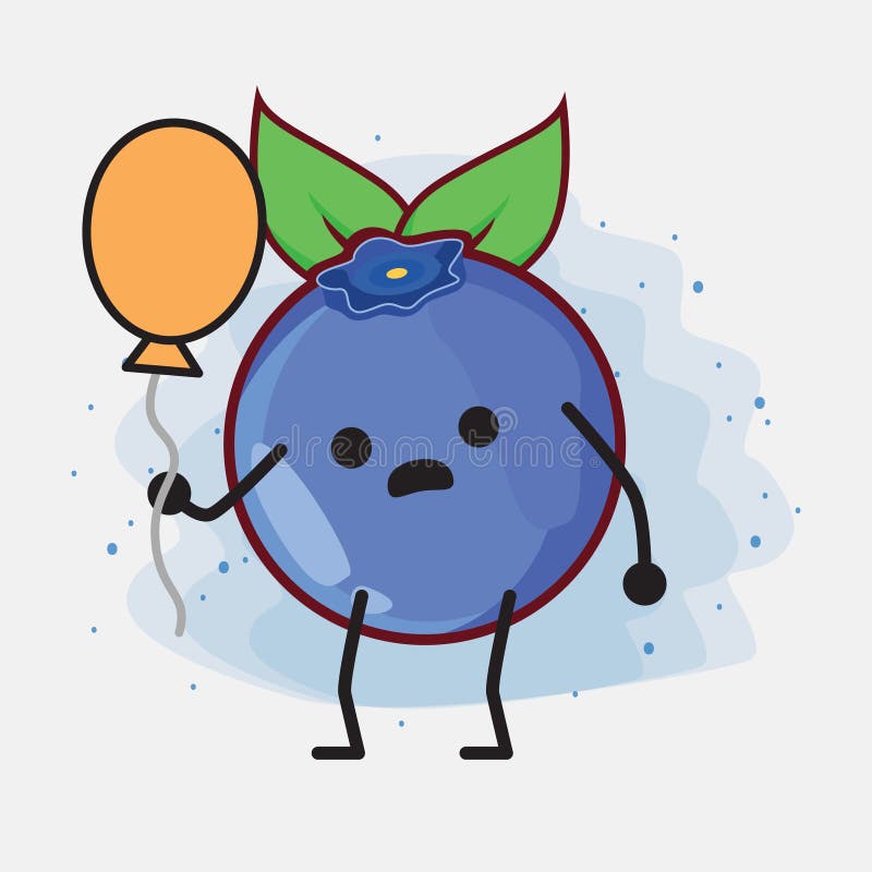 Cute Blueberry Vector Character Illustration Stock Vector ...