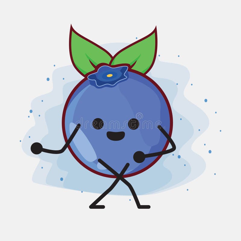 Cute Blueberry Vector Character Illustration Stock Vector ...