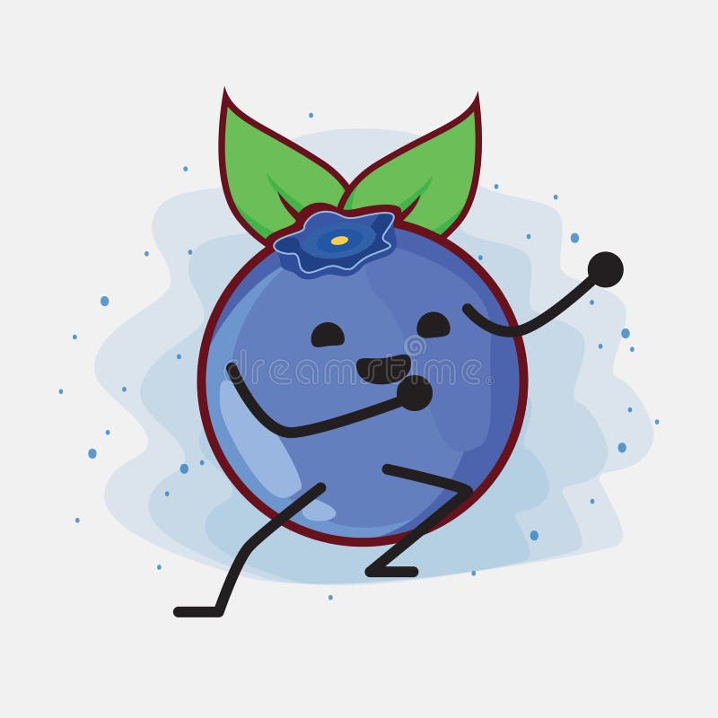 Cute Blueberry Vector Character Illustration Stock Vector ...