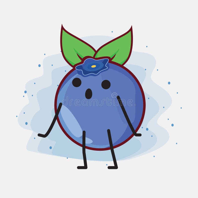 Cute Blueberry Vector Character Illustration Stock Vector ...