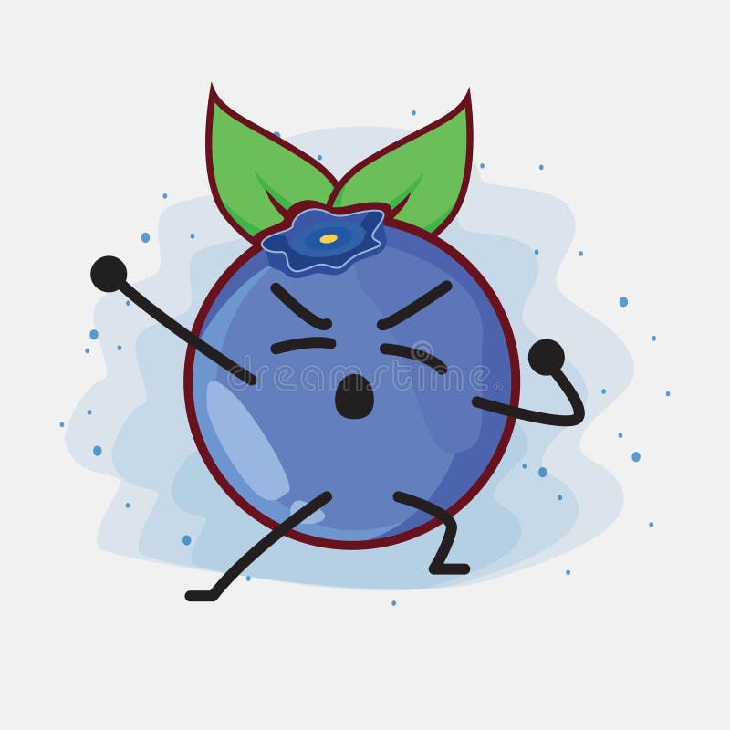 Cute Blueberry Vector Character Illustration Stock Vector ...