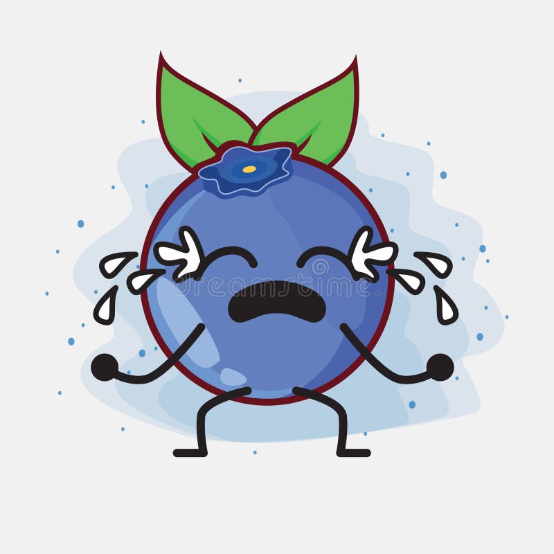 Cute Blueberry Vector Character Illustration Stock Vector ...