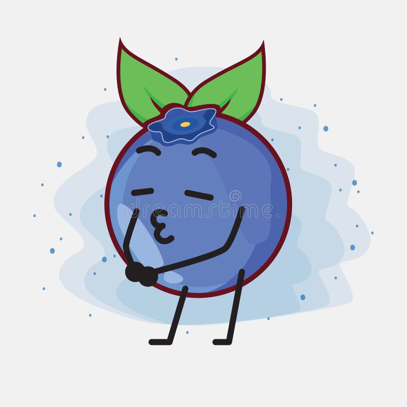 Cute Blueberry Vector Character Illustration Stock Vector ...