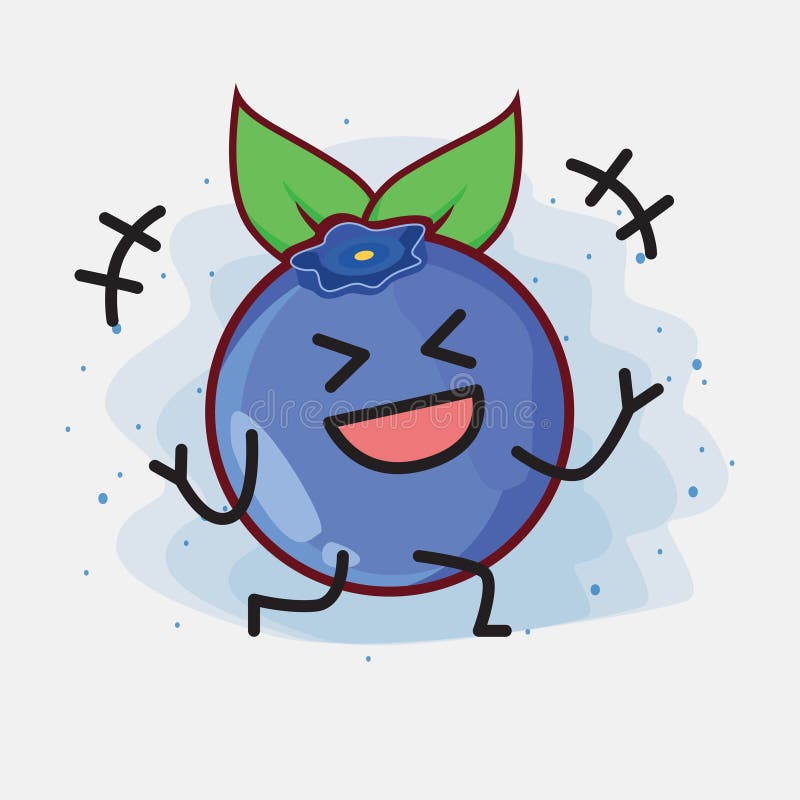 Cute Blueberry Vector Character Illustration Stock Vector ...