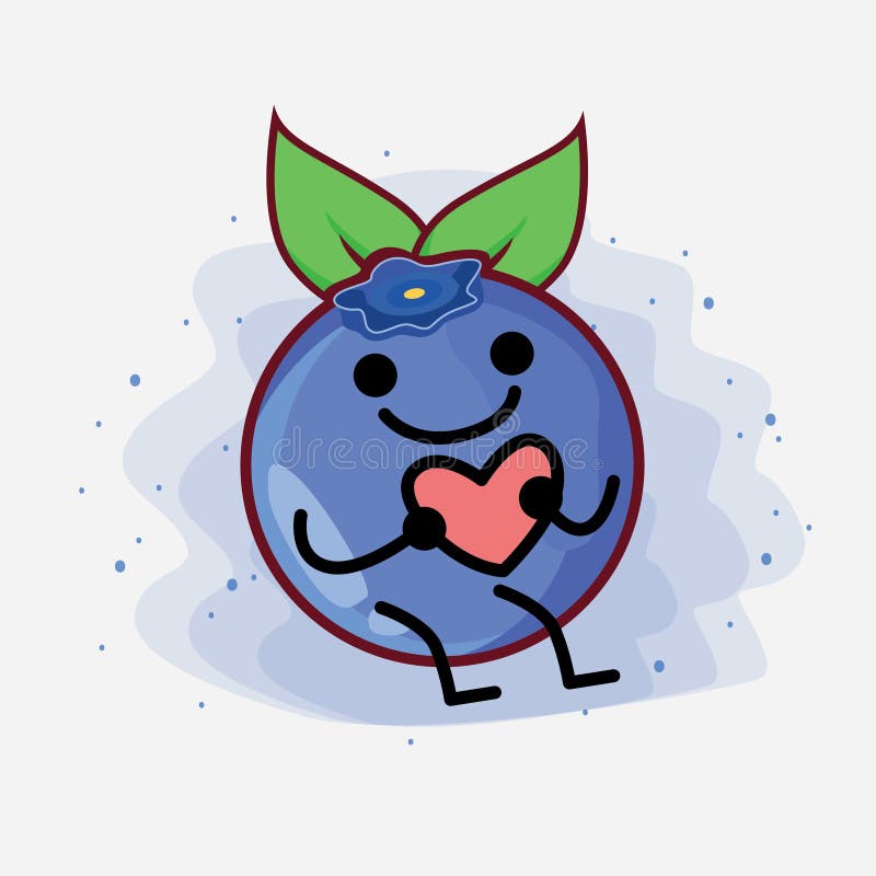 Cute Blueberry Vector Character Illustration Stock Vector ...