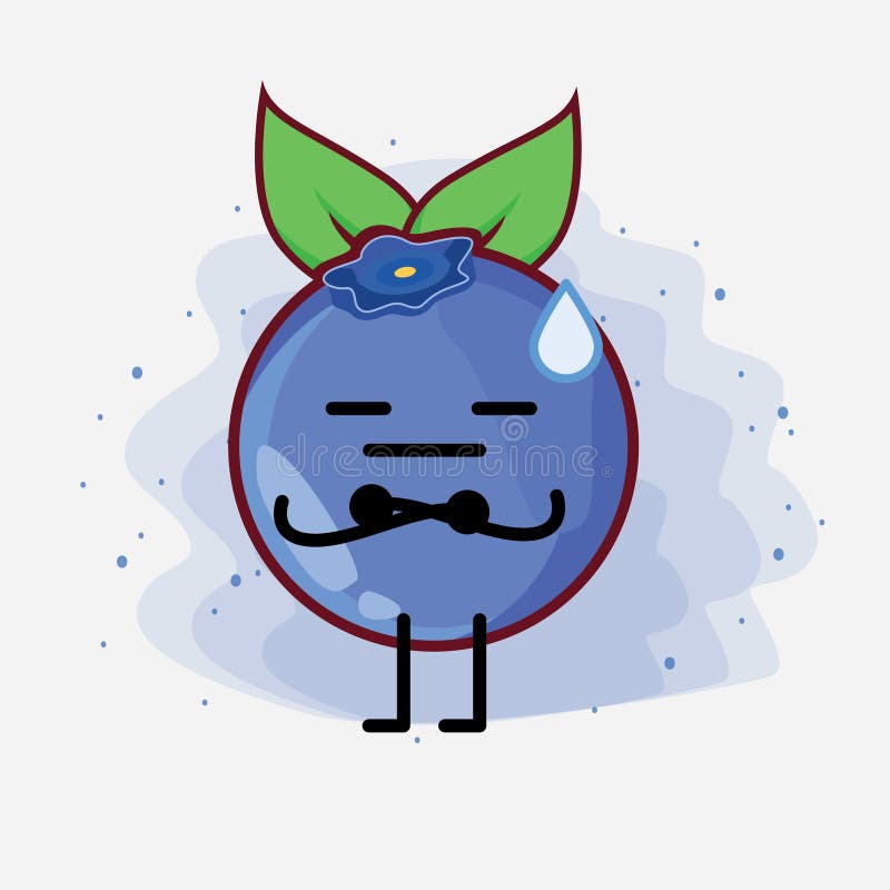 Cute Blueberry Vector Character Illustration Stock Illustration ...