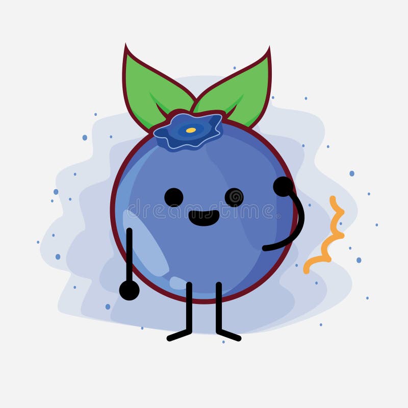 Cute Blueberry Vector Character Illustration Stock Vector ...