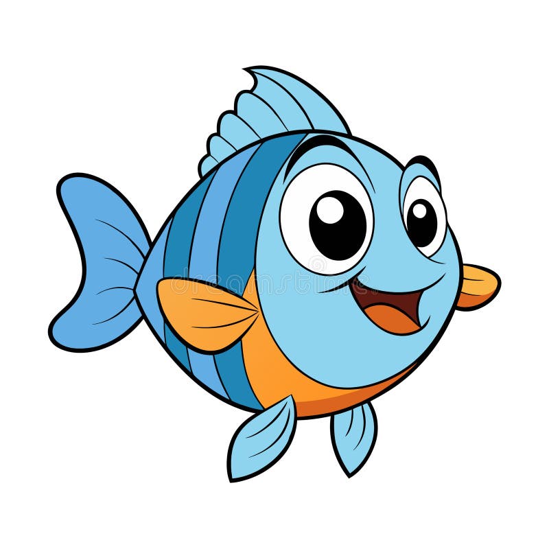 A Cute Bluegill Fish with Big Eyes Stock Vector - Illustration of smile ...