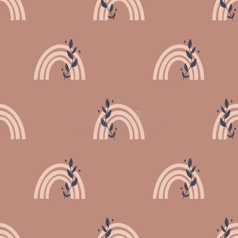 Cute Boho Rainbow Seamless Pattern. Creative Childish Print for Fabric ...