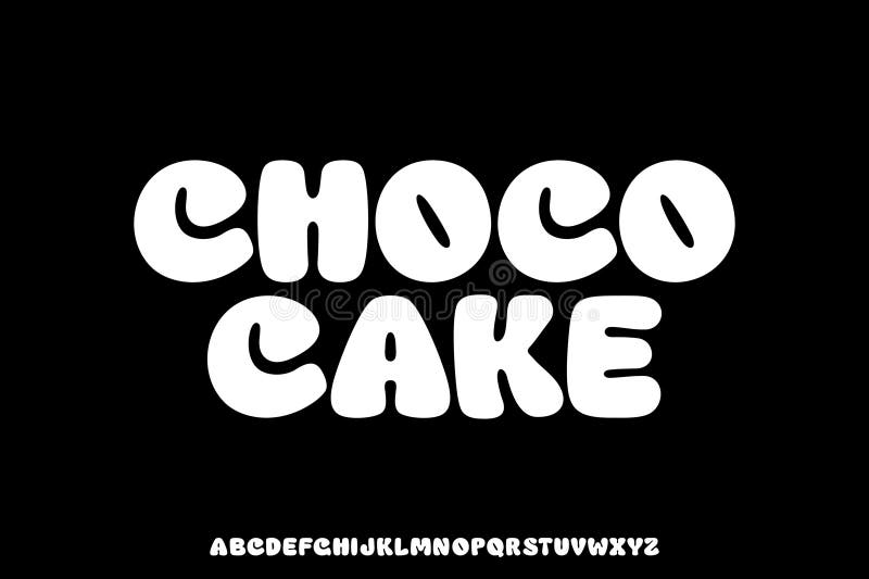 Bold Rounded Typeface Display Font Vector. Creative Playful Typography ...