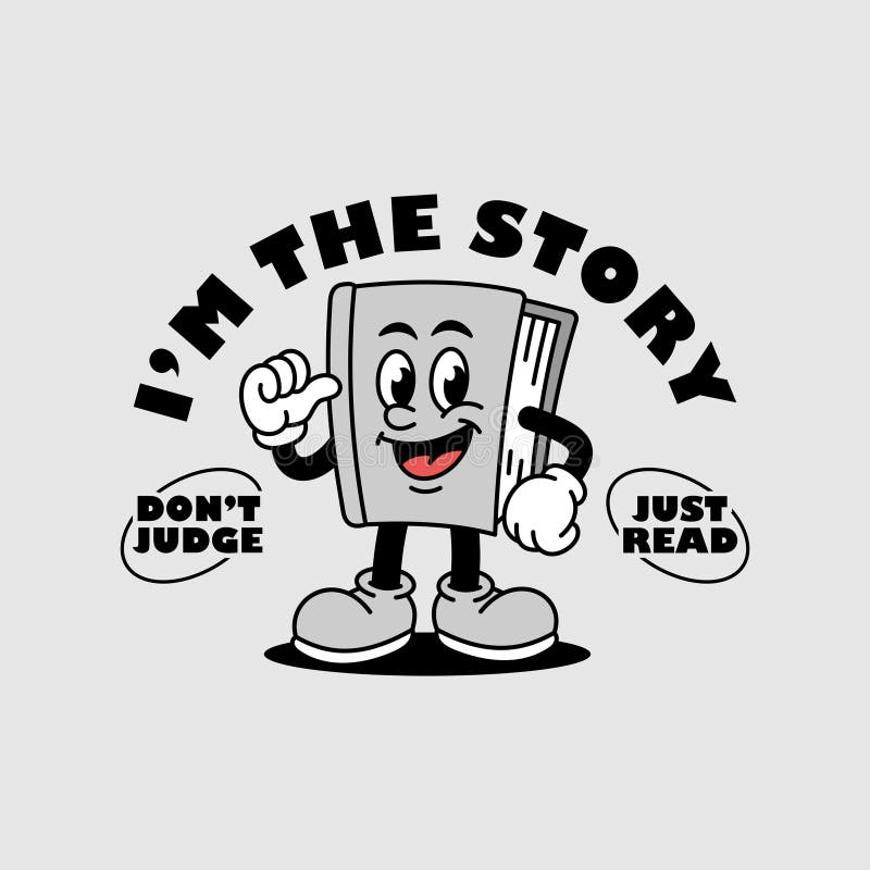 Cute Book Mascot Vector vektor abbildung. Illustration von lustig ...