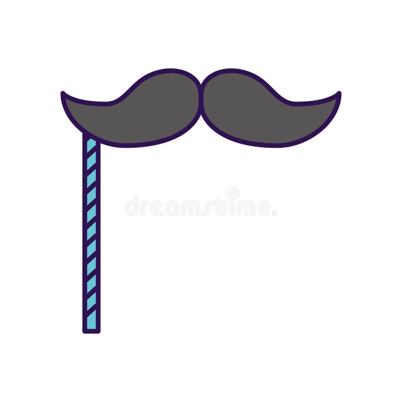 Cute Booth Prop Moustache Cartoon Stock Vector - Illustration of ...