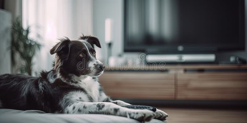 Cute Border Collie Lying Down Stock Image - Image of smart, lying ...