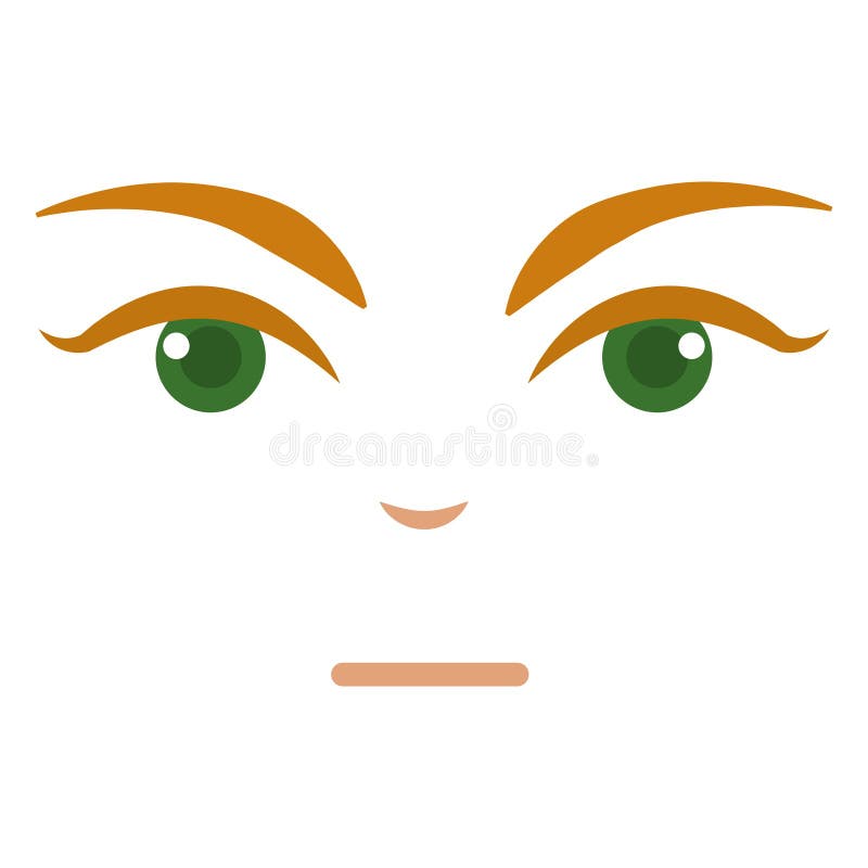 Cute Borderless Angry Facial Expression Vector Stock Vector ...