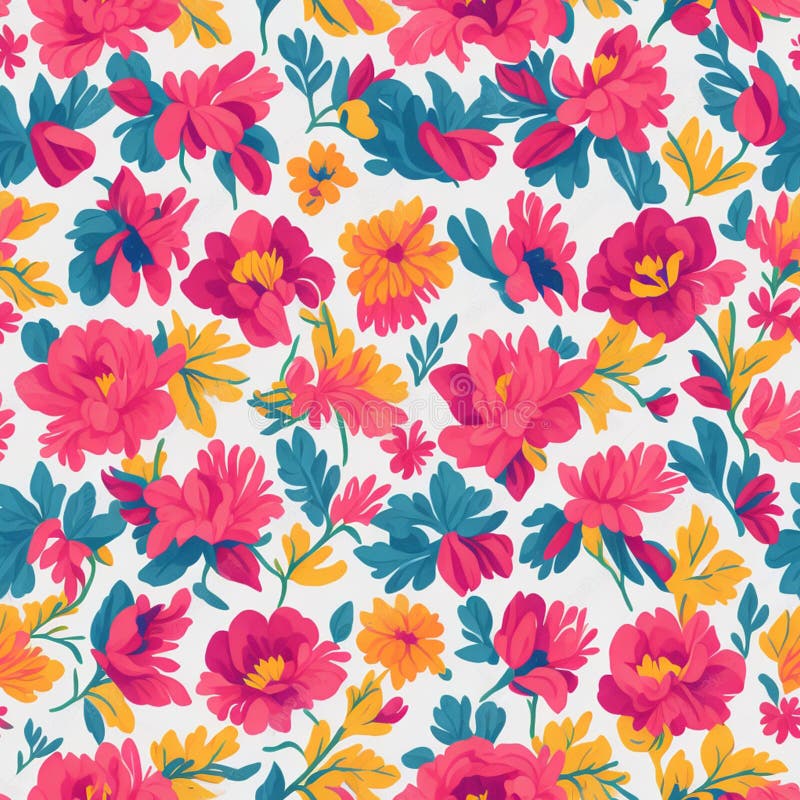 Cute Botanical Abstract Contemporary Seamless Pattern of Abstract ...