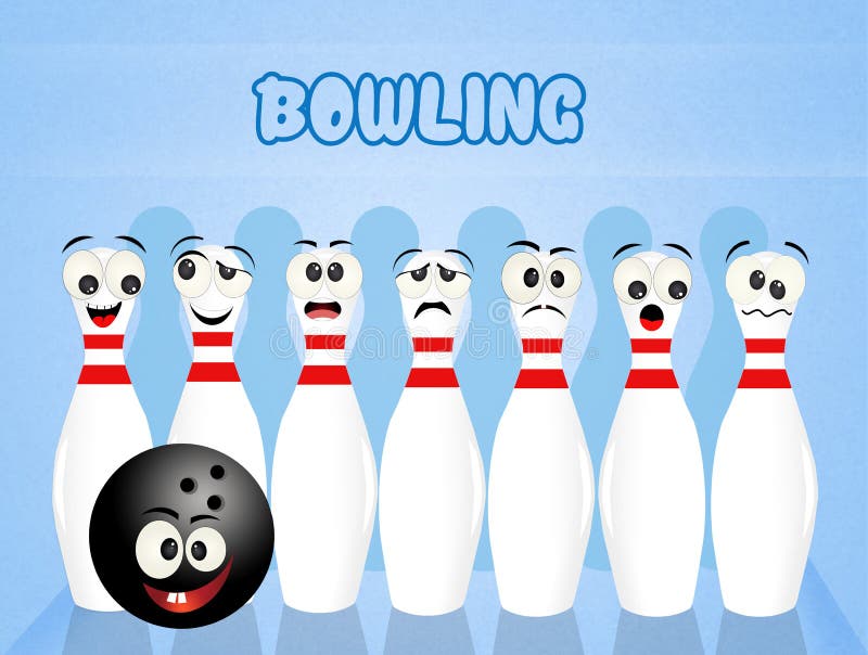 Cute bowling pins stock illustration. Illustration of bowling - 87499256