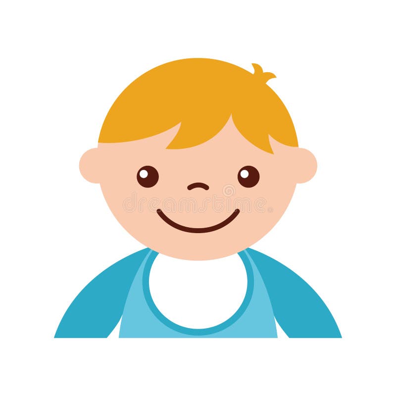 Cute Boy Baby Avatar Character Stock Vector - Illustration of design ...