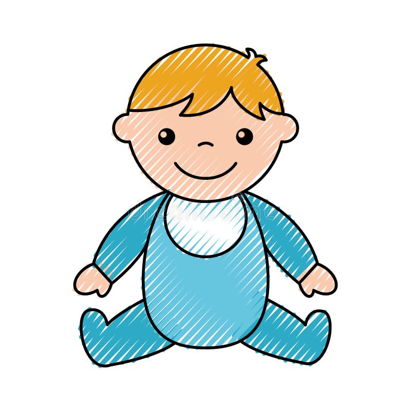 Cute Boy Baby Avatar Character Stock Vector - Illustration of cheerful ...