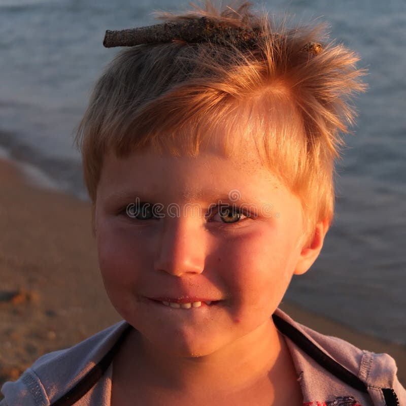 Cute boy on the beach stock image. Image of outdoor, people - 31504025