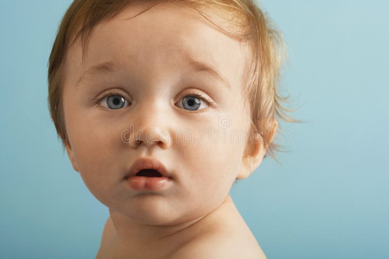 Cute Boy with Blue Eyes stock image. Image of horizontal - 31837761