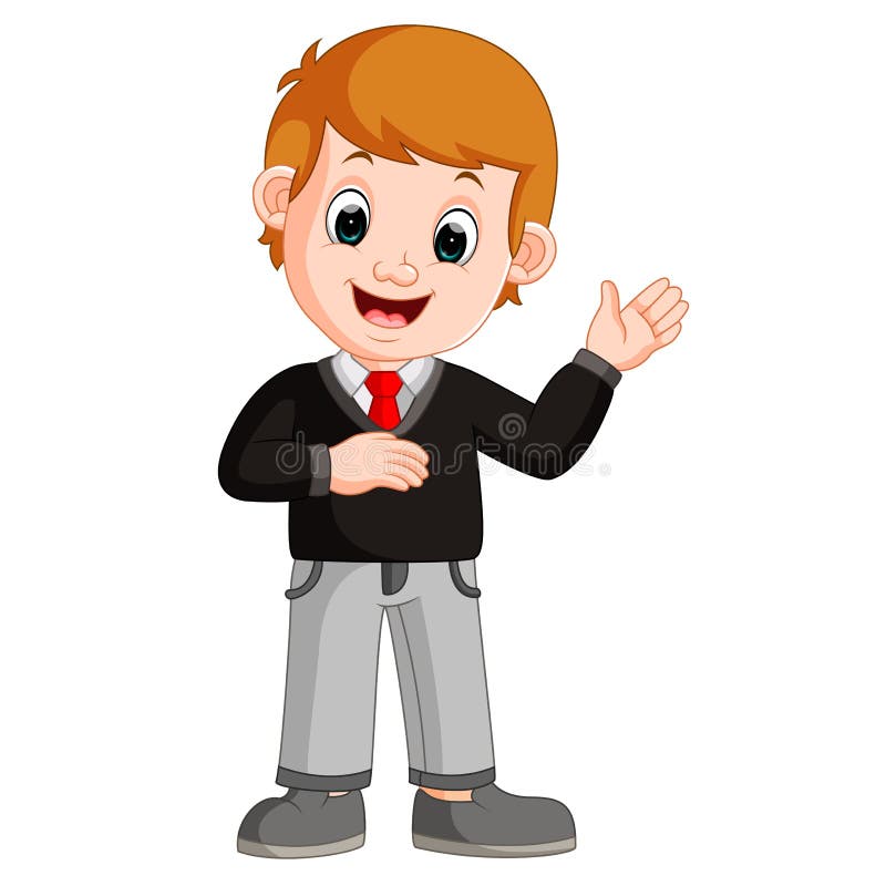 Cute Boy Cartoon Good Posing Stock Vector - Illustration of drawing ...