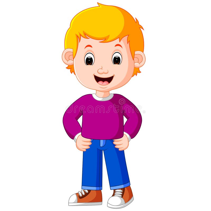 Cute Boy Cartoon Good Posing Stock Vector - Illustration of male, sweet ...