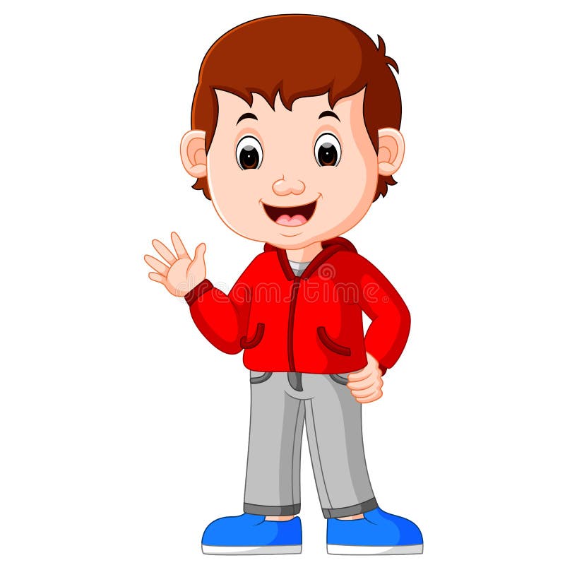 Cute Boy Cartoon Good Posing Stock Vector - Illustration of cheerful ...