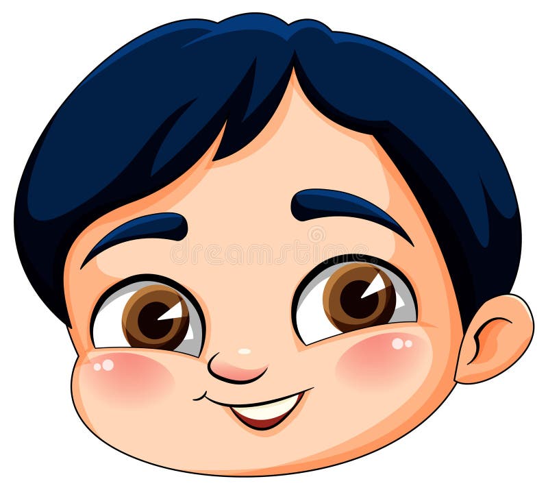Cute boy cartoon head stock vector. Illustration of graphic - 278882710