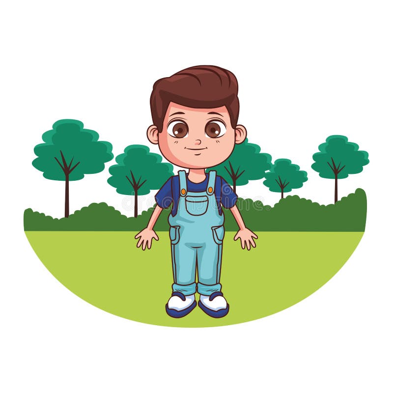 Cute boy cartoon stock vector. Illustration of kids - 135430007