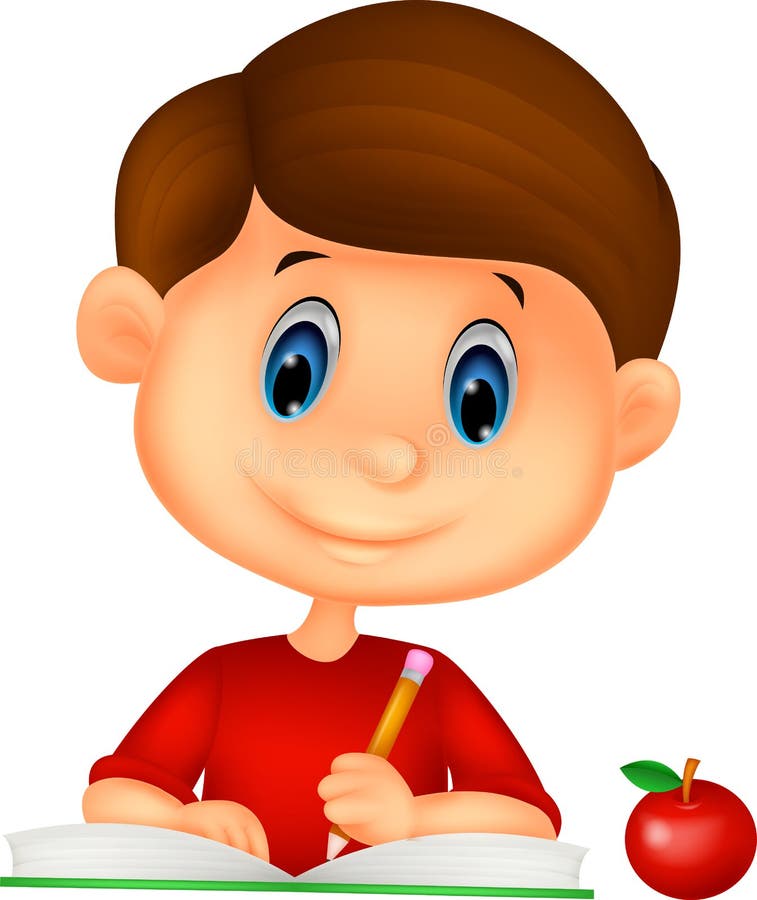 41+ Cartoon kid writing Free Stock Photos - StockFreeImages