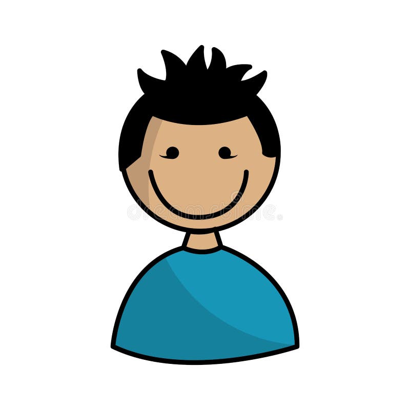 Cute boy character icon stock illustration. Illustration of icon - 82147194