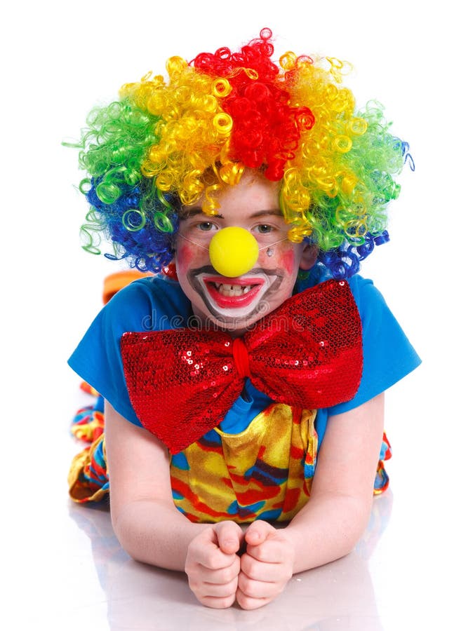 Cute boy clown stock image. Image of actor, costume, baby - 56663561
