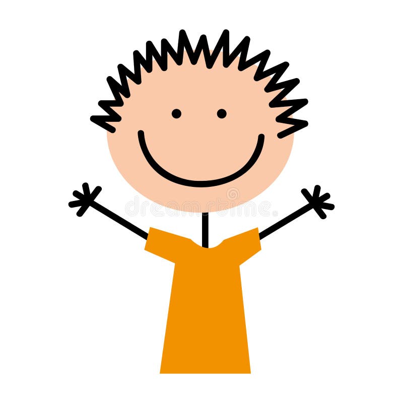 Cute boy drawing icon stock vector. Illustration of person - 93527627