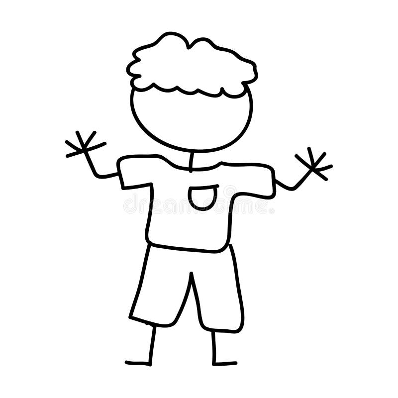 Cute boy drawing icon stock vector. Illustration of nice - 93808586
