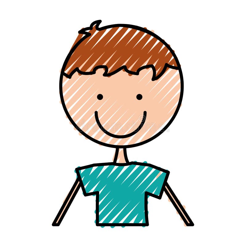 Cute boy drawing icon stock vector. Illustration of look - 94050188