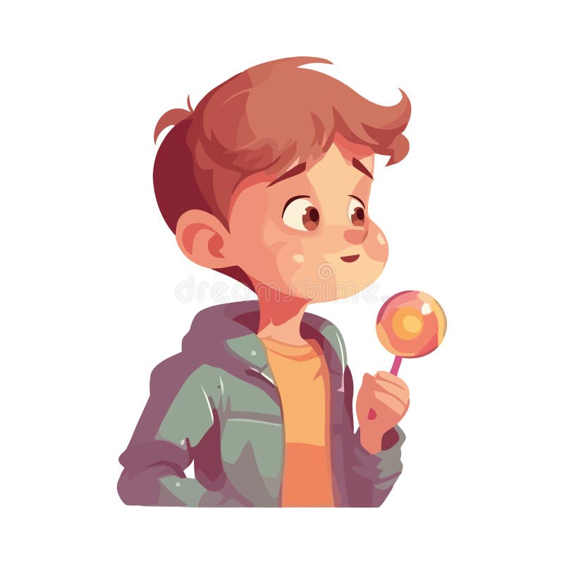 Boy Eating Candy Stock Illustrations – 644 Boy Eating Candy Stock ...