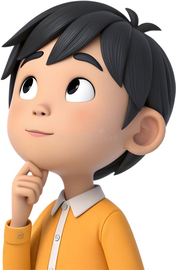 Cute Boy Emoji with Exaggerated Emotional Expression Icon. Stock Image ...