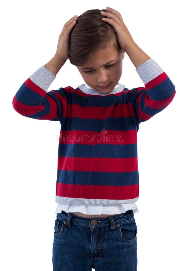 Cute Boy Having an Headache Stock Image - Image of headache, shot: 96373739