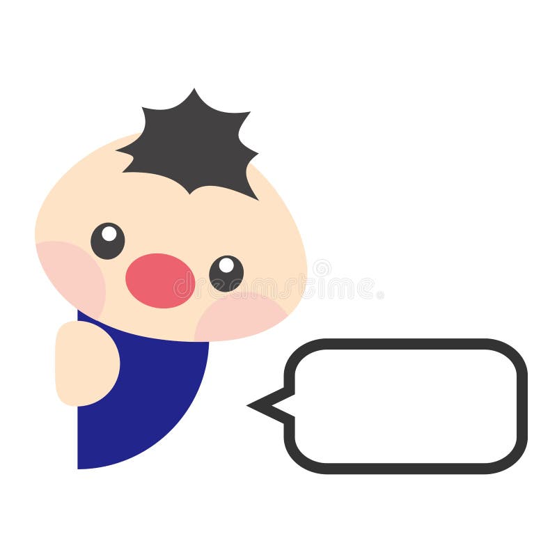 Cute Boy Hiding Behind the Wall with Blank Speech Bubble. Kid Talking ... Cute Boy Hiding Behind the Wall with Blank Speech Bubble. Kid Talking ...