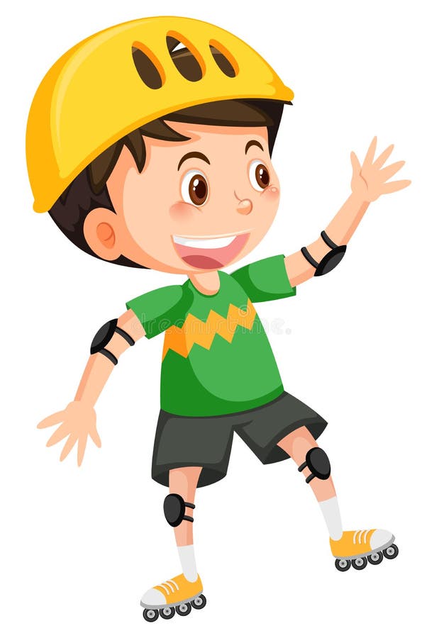 Cartoon Boy Inline Skates Stock Illustrations – 31 Cartoon Boy Inline ...