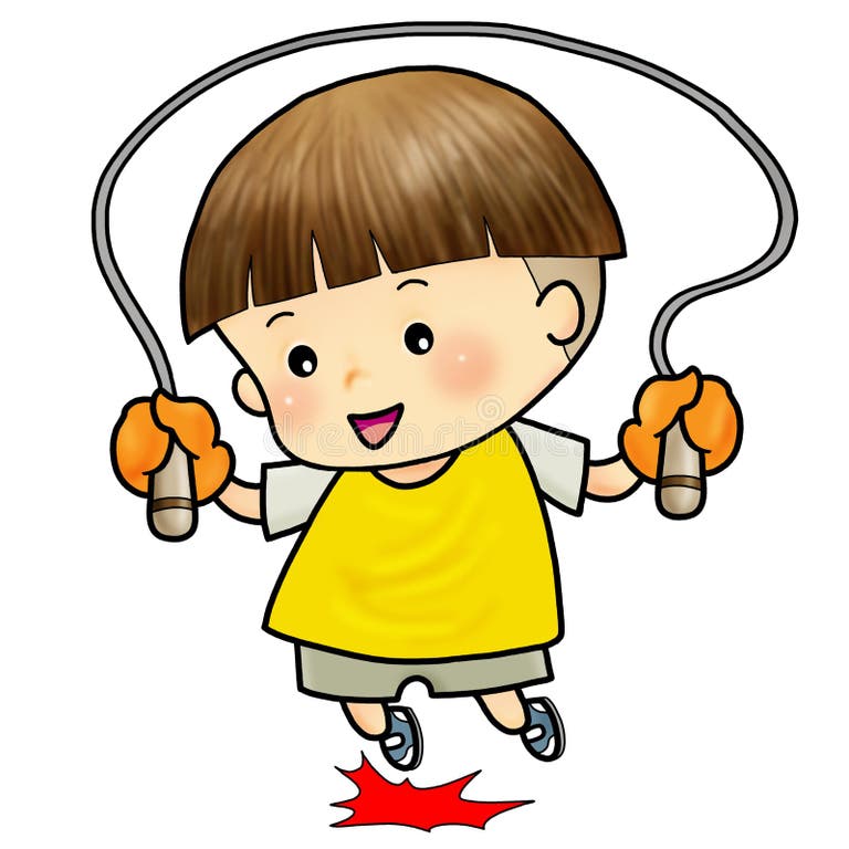 Cartoon Boy Skipping Rope Stock Illustrations – 594 Cartoon Boy ...