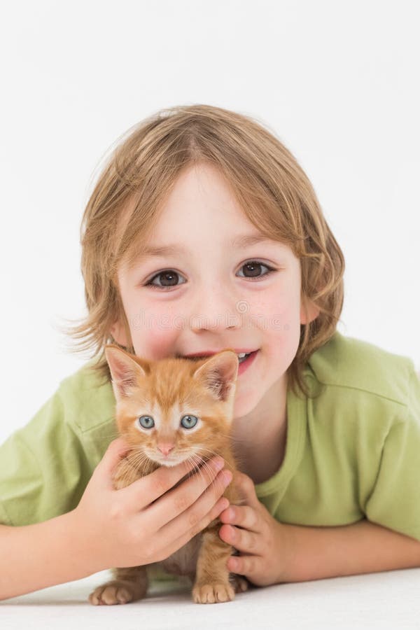 Cute Boy Kitten Over White Background Stock Photos - Free & Royalty ...