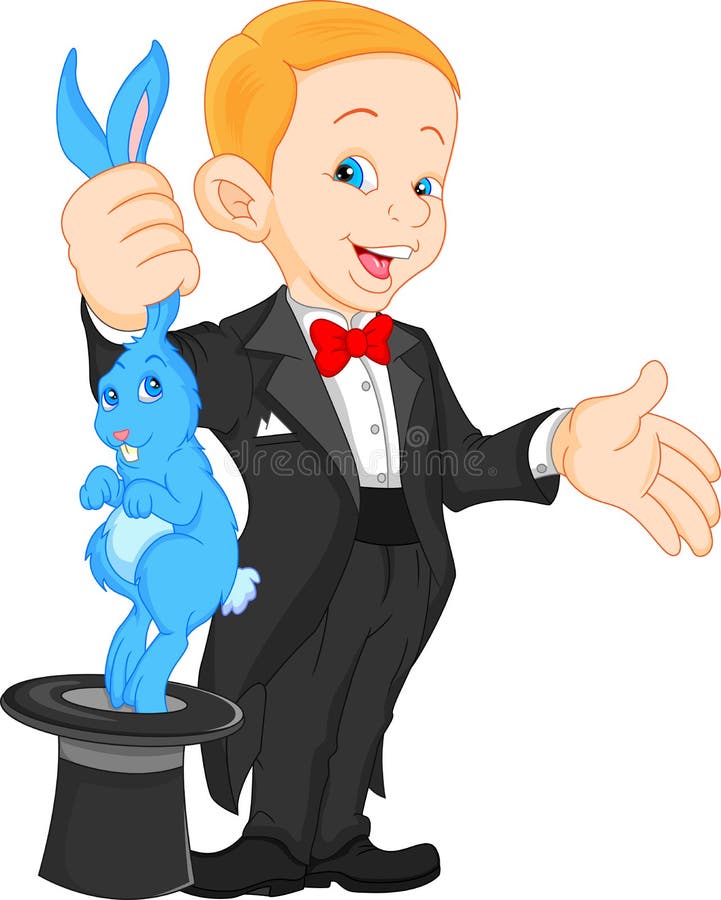 Cute boy magician cartoon stock vector. Illustration of head - 43491115