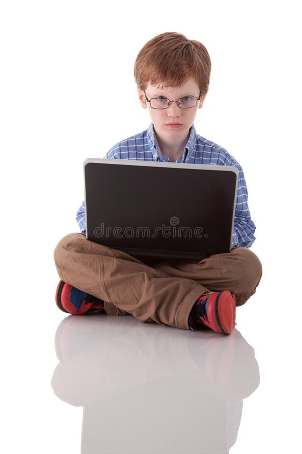 Boy with laptop stock photo. Image of fresh, look, cute - 18484884