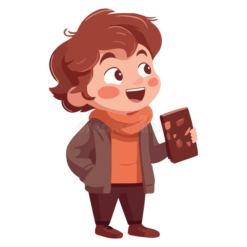 Cute boy reading book stock vector. Illustration of portrait - 285187035