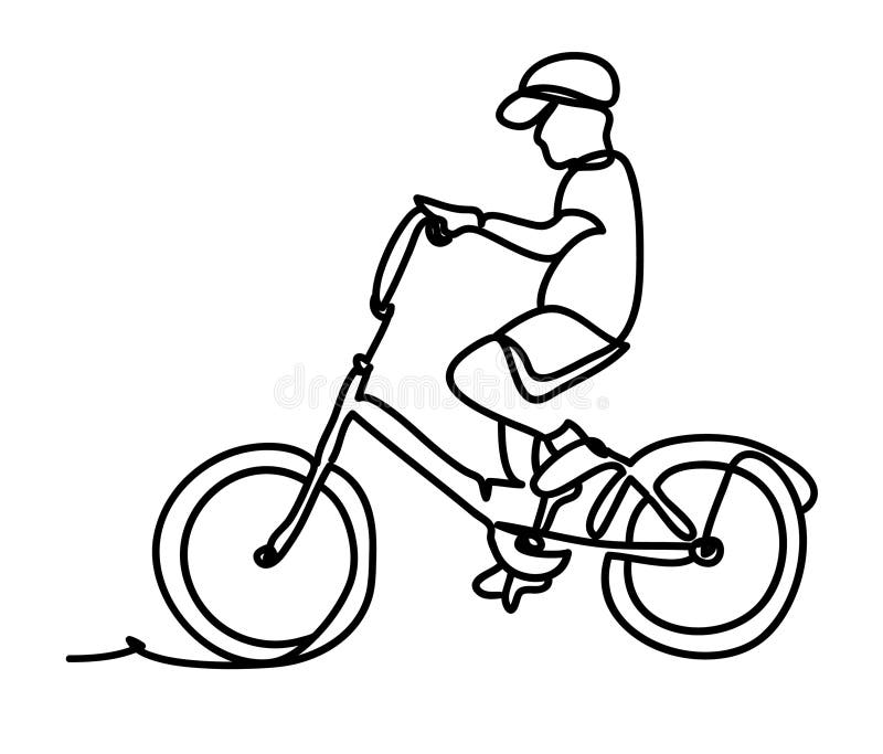 Sketch Boy Riding Bicycle Stock Illustrations – 285 Sketch Boy Riding ...