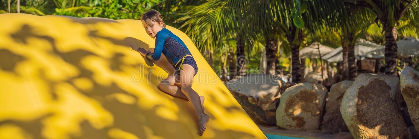 Inflatable Water Obstacle Course Stock Photos - Free & Royalty-Free ...